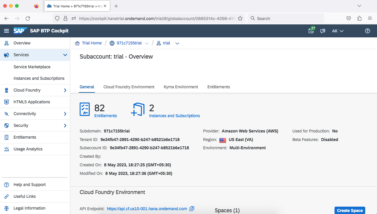 SAP® Business Application Studio(BAS) Free Trial Setup